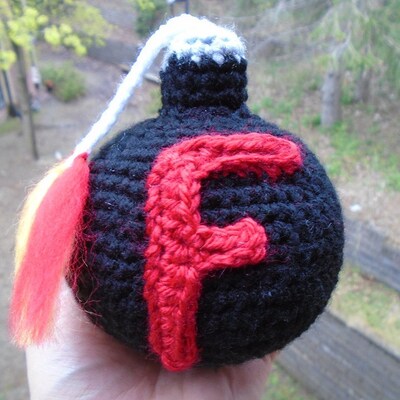 Crochet F Bomb Pattern, F-bomb Pattern, Cuss Bomb, Curse Bomb, F Bomb ...