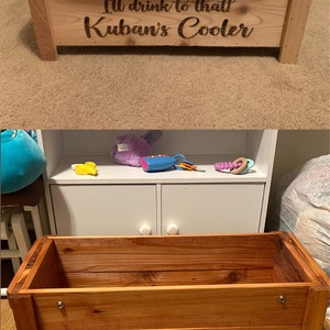 Refreshment Bar, Hostess Gift, Wood Ice Chest, Personalized Birthday ...
