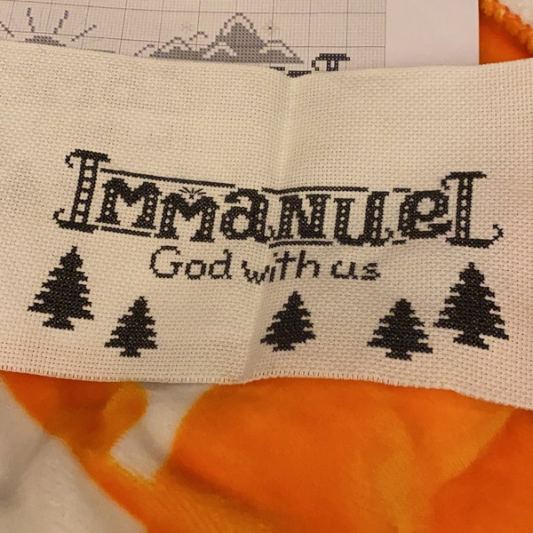 Immanuel Cross Stitch Pattern PDF | Christian Christmas Cross Stitch ...