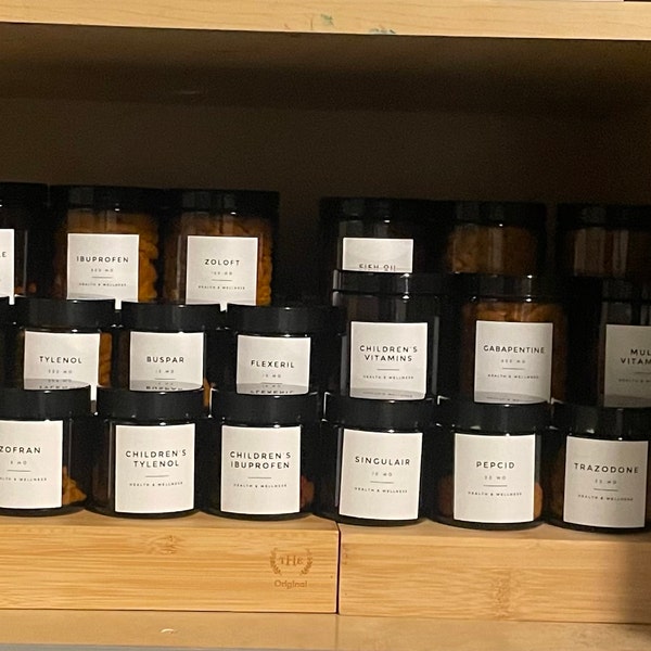 Modern Medicine + Supplement Labels • Water and Oil Resistant ...