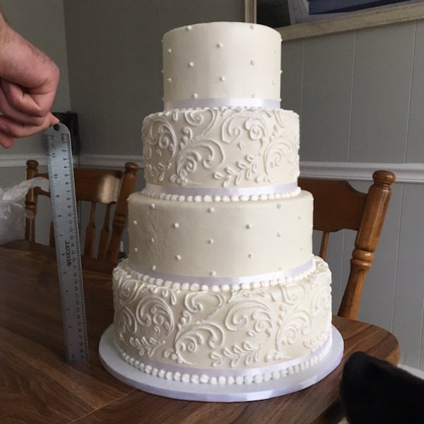 Four Tier Swirl and Dot Faux/fake Wedding Cake - Etsy