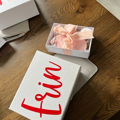 Gift Box Light Blue Magnetic Baby Shower Wedding Bridesmaid - Etsy UK