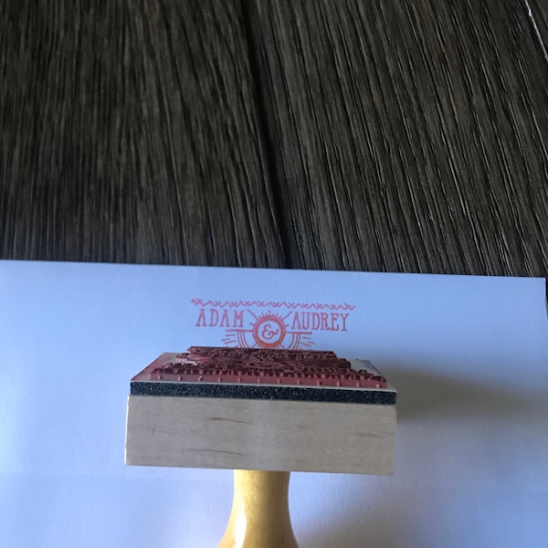 Rustic Address Stamp, Return Address Stamp, Custom Rubber Stamp ...