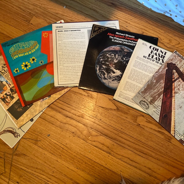 12" Random Used Vinyl Record Albums WITH Jackets for Crafting, Crafting ...