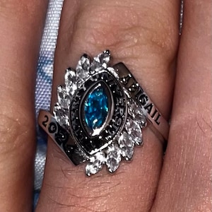 Women's Class Ring Fully Customized for High School and - Etsy