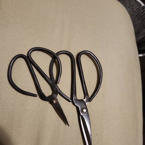 Hand Forged Scissors Primitive Style Leather Scissors - 4 to Choose ...
