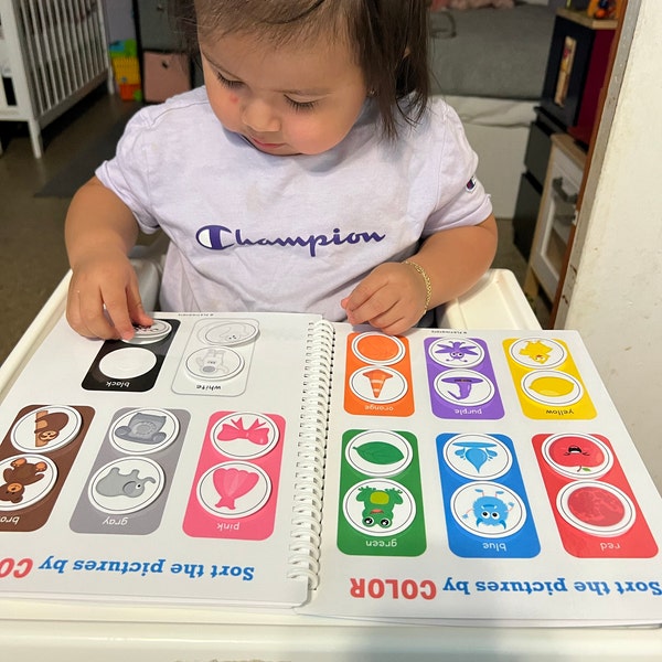Toddler Busy Book, Fully Assembled, First Learning Binder, Fun Quiet ...