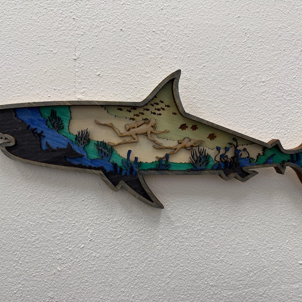 3D Layered Wood Bass Fishing Wall Art - Rustic Home Decor Gift for ...