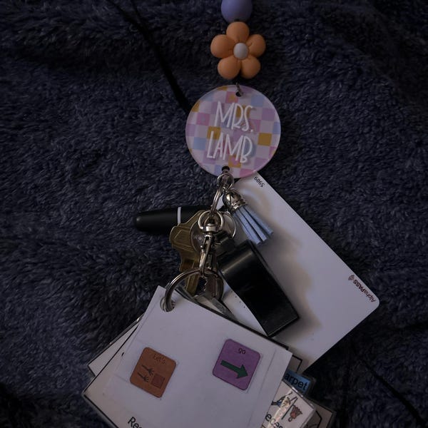 Groovy Sparkly Lanyard - Personalized Lanyard for Badge - 80's Lanyard ...