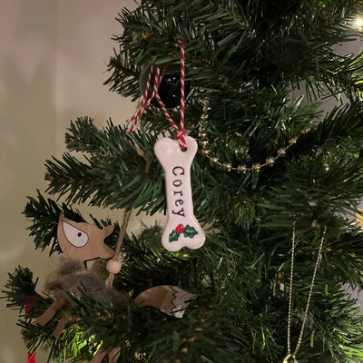 Dog Bone Personalised Clay Decorations Pets, Personalised, Handmade ...