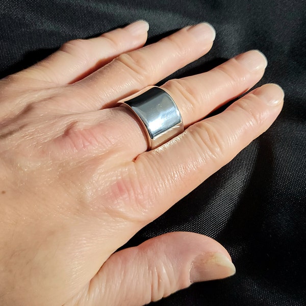 Chunky Wedding Band, Heavy Men's Ring, Extra Thick Wedding Ring, Wide ...