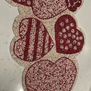 Table Runner Handmade Beaded Spring Runner Floral | Etsy