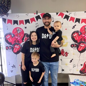 Rock N Roll Birthday Family Shirts, Personalized Rocking Birthday Shirt ...