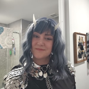 Silver Scalemail Chainmail Harness Shoulder Pauldrons Shroud - Etsy