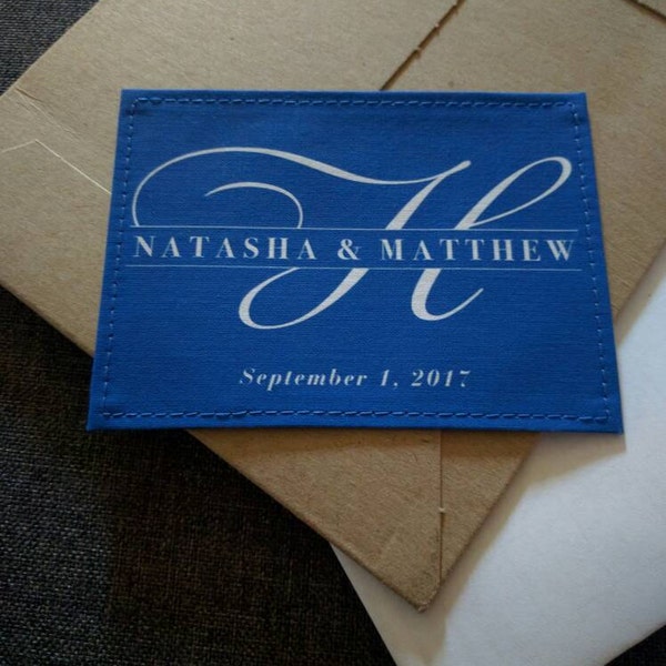 Personalized Monogram Wedding Dress Label Sew in Patch Something Blue ...