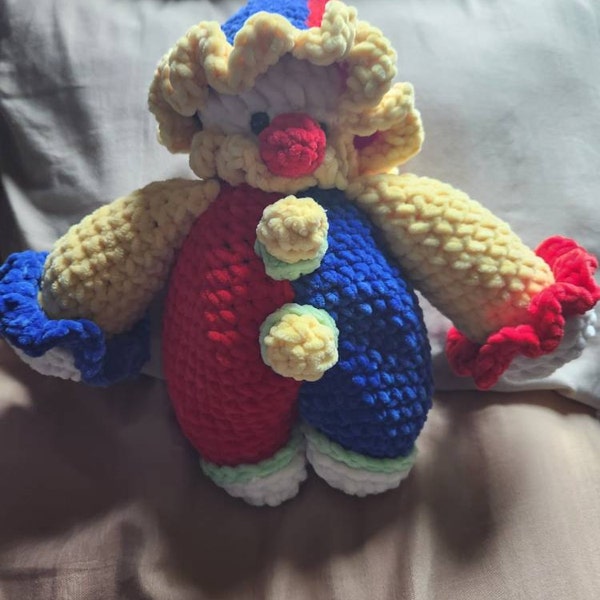 Clown Amigurumi Handmade Plush Handcrafted Clowncore/kidcore Plushy ...