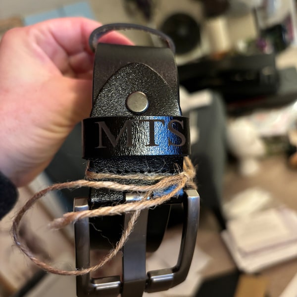 Custom Handmade Belt for Dad, Engraved Leather Belt for 3rd Anniversary ...