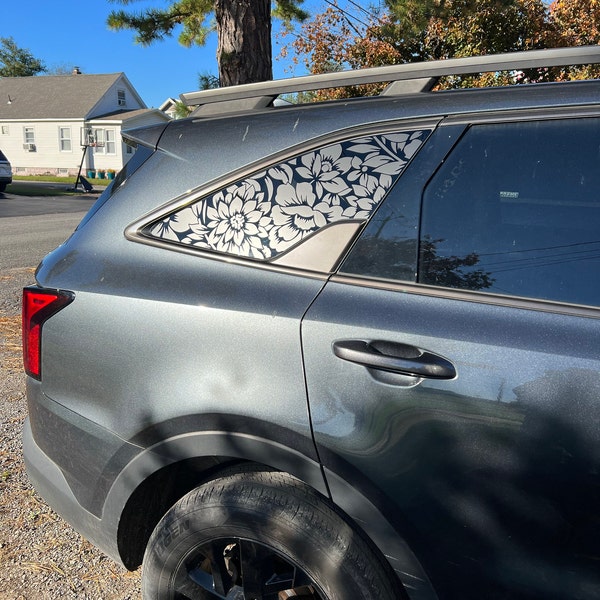 Fits 2020-2024 Kia Sorento Rear Side Windows Floral Flowers Pattern ...