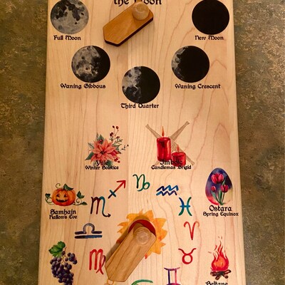 Wheel of the Year Pagan, Wiccan Celebration Wheel Moon Phases Wheel - Etsy