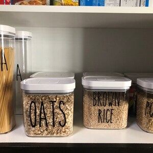 Kitchen Canister Labels Pantry Container Decals Kitchen | Etsy