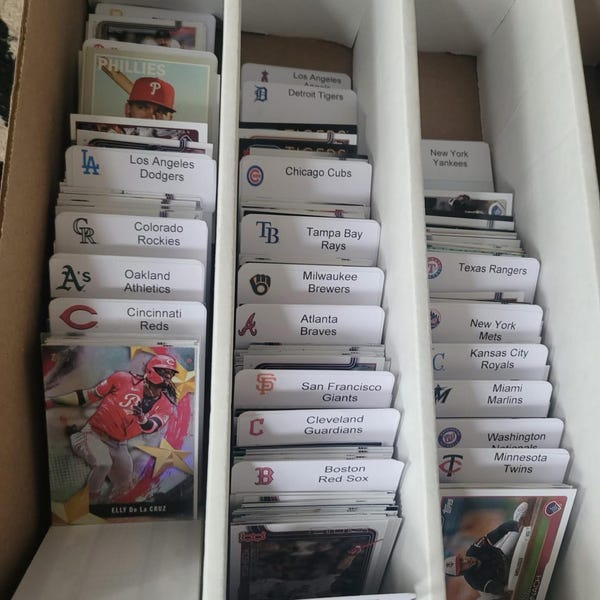 Logo Team Labels for Tall Sports Card Dividers. LABELS ONLY. Mlb,nba ...