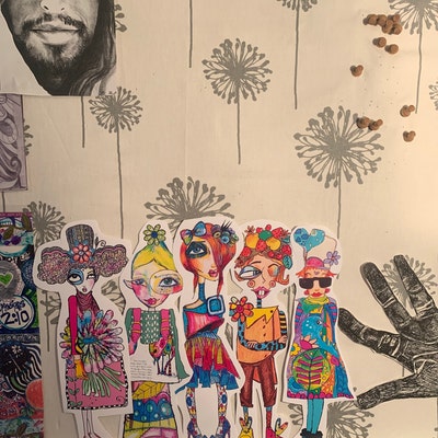 Pokey Out Page Borders borders That Peek Out the Top of Your Journal - Etsy