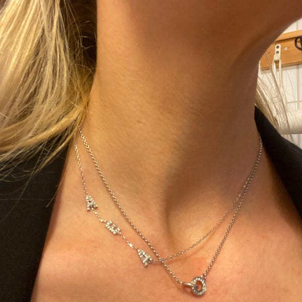 14K Curb Chain Name Necklace, Bold Curb Chain Name Necklace, Custom ...