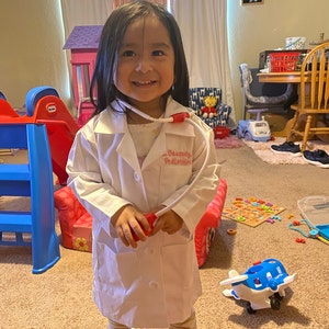 Embroidered Personalized Kids Lab Coat for Little Doctors and Nurses ...