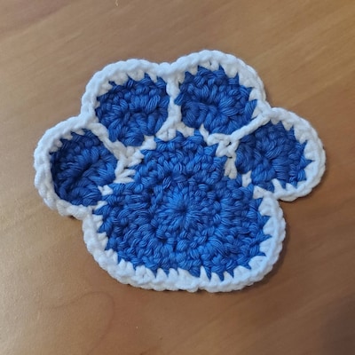Crochet Pattern, Paw Coaster, Animal Paw Print, Cat Paw, Kitty Paw ...