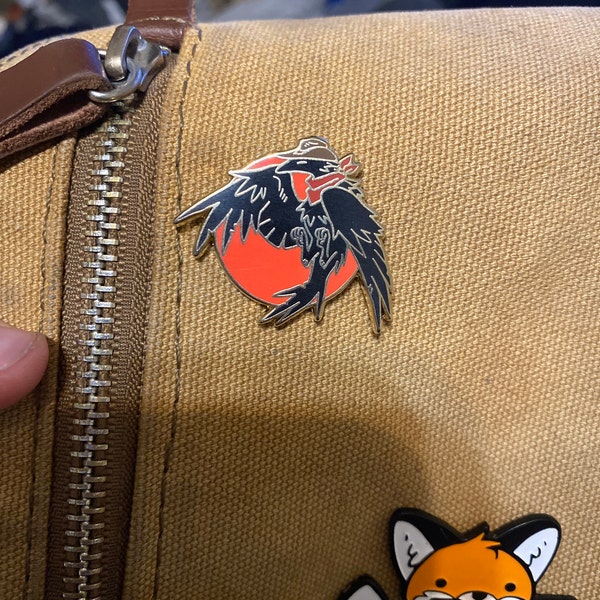 Crow Cowboy "yeecaw" Enamel Pin - Etsy