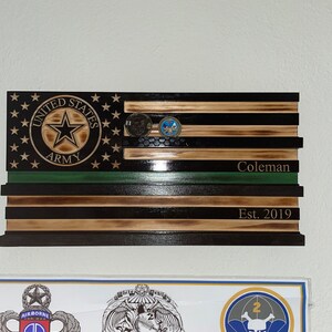 Challenge Coin Display Thin Blue Line Flag American Flag - Etsy