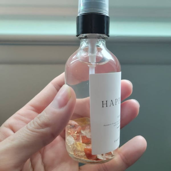 Happiness Intention Room Spray - Manifestation Spray- Crystal Infused ...