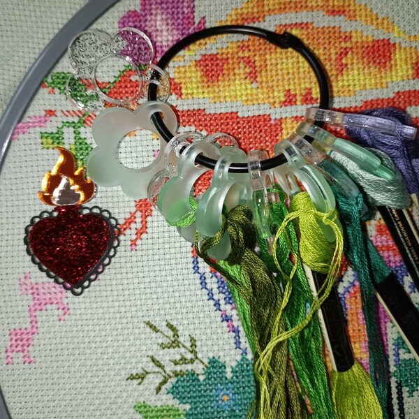 ACRYLIC Flower Thread Drops | Floss Drops | Organiser Drop for Cross ...