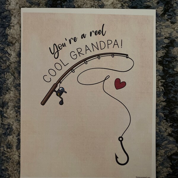 You're a Reel Cool Grandpa / Fish Hand Handprint Art / Father's Day ...