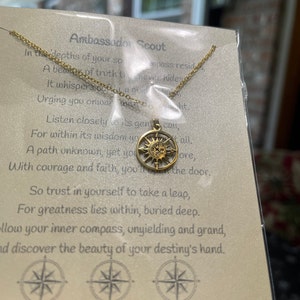 Girl Scout Bridging to Cadette Silver Key Necklace - Etsy Ireland