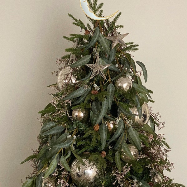 Crescent Moon Christmas Tree Topper - Etsy