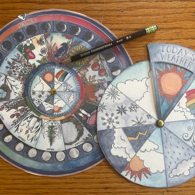 Perpetual Calendar Wheel of the Year Printable - Etsy
