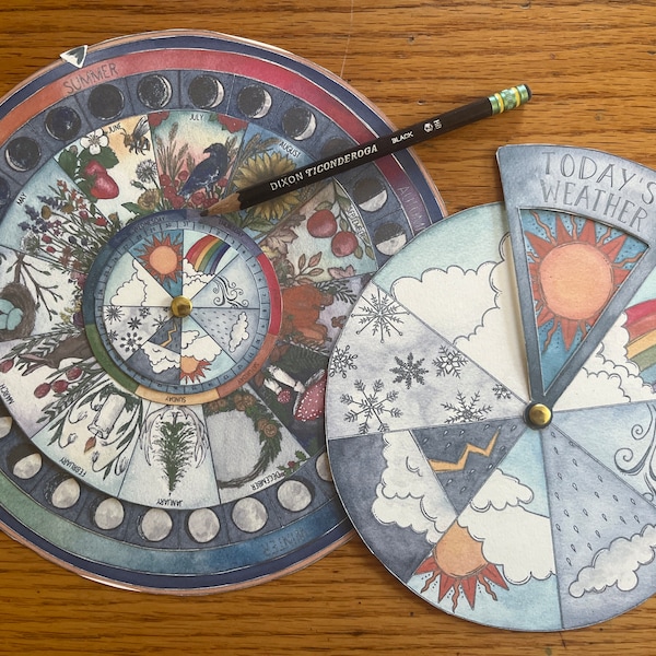 Perpetual Calendar Wheel of the Year Printable - Etsy