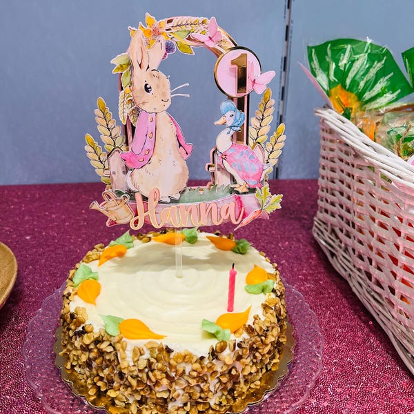 Peter Rabbit Cake Topper, Peter Rabbit Birthday Party, Flopsy Bunny ...