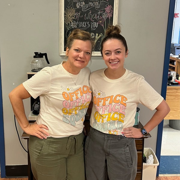 Office Besties Shirt, Retro Office Squad Tshirt, Office Staff Tee ...