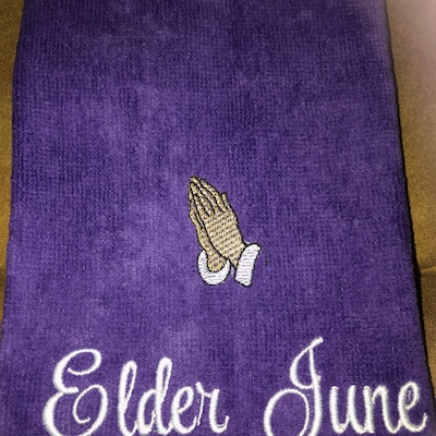Personalized Embroidered Pastors Towels With Praying Hands, Clergy ...