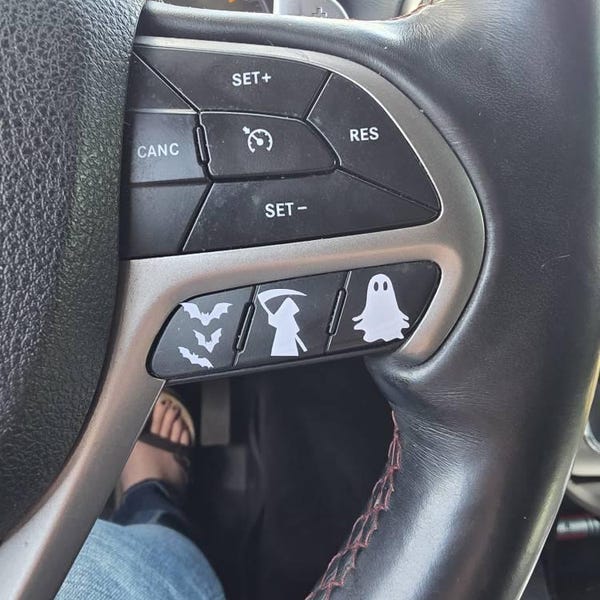 Halloween Decals for Blank Car Buttons, Mini Ghost Decal, Bat Sticker ...