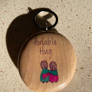 Portable Hug Pocket Hug Post Direct Personalised Wooden | Etsy UK