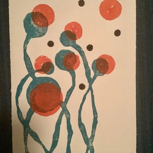 The Bird Original Linocut Hand Print A4 Size, Poetic and Simple Design ...