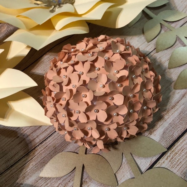 Hydrangea in SVG PNG DXF Paper Flower Template for Cutting Machine ...