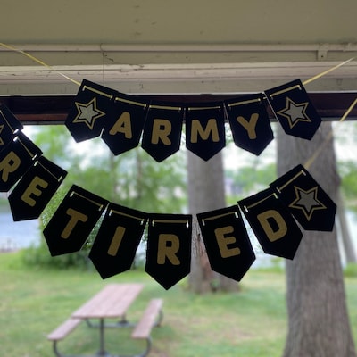 ARMY Retired Banner - Etsy