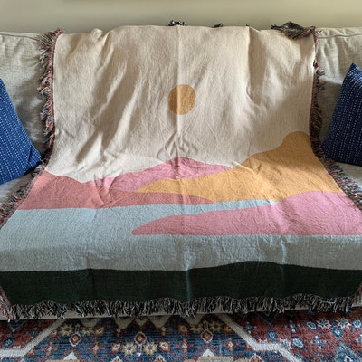 Matisse Inspired Woven Blanket and Tapestry, Black Matisse Woven ...