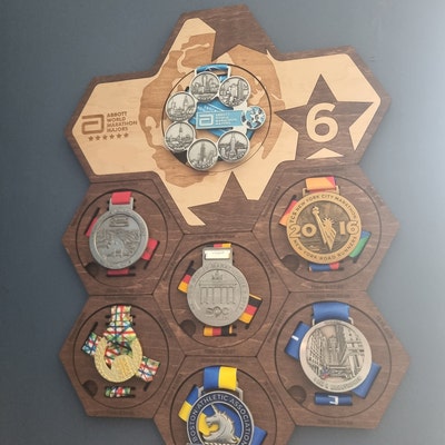 Six Star World Marathon Majors Finisher Medal Display Holder - Etsy