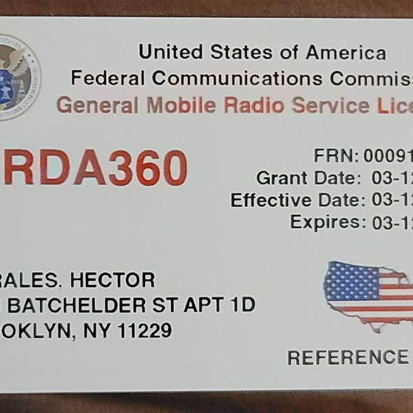 Full Color Ham Radio FCC License Wallet Card - Plastic Wallet Card (PVC ...
