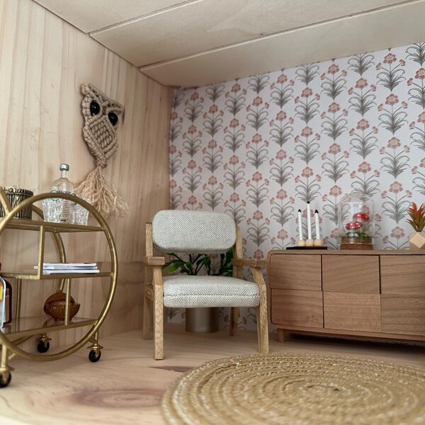 Edin Convertible Bunk Beds Natural Wood Macy Mae 1:12 Scale Miniature ...